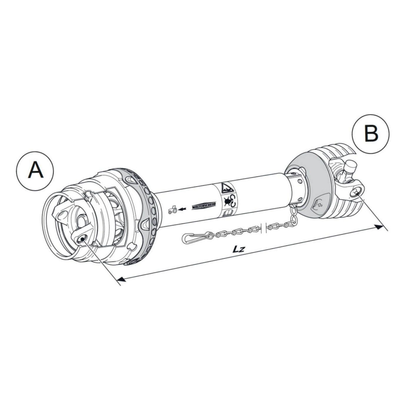 Walterscheid | PTO CV Driveline WWE 2580 Series | 1210mm | OEM 1800114 ...